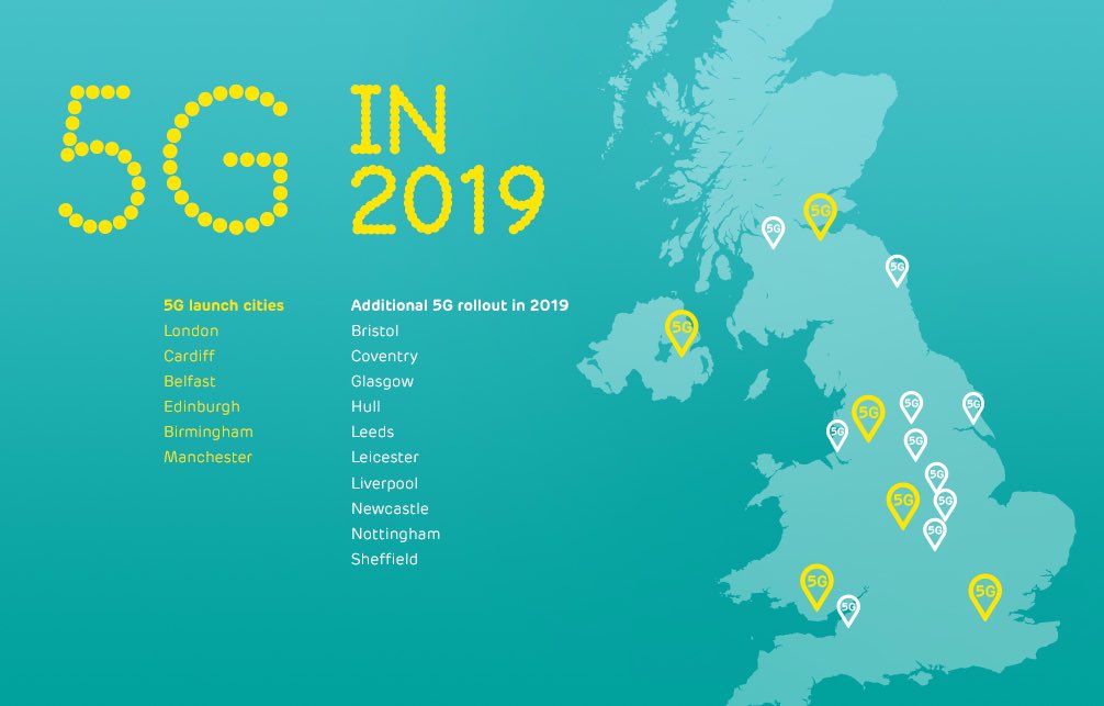 EE confirm first UK cities to get 5G in 2019 - FileHippo News